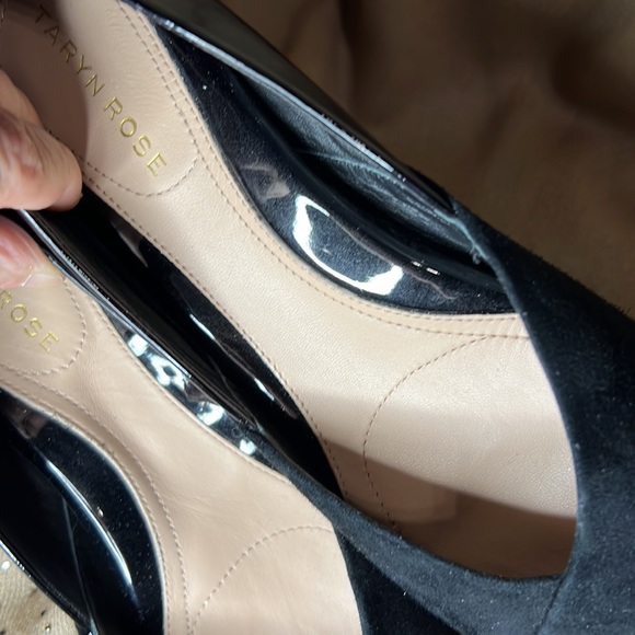 Taryn Rose | Shoes | Taryn Rose Suede And Patent Leather Kitten Heeled ...